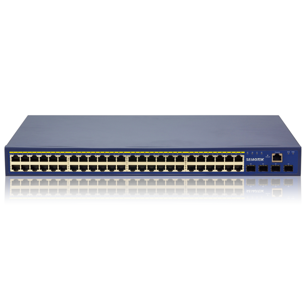 48-Port Gigabit Managed Layer 3 PoE+ Switch with 4 SFP Slots ...
